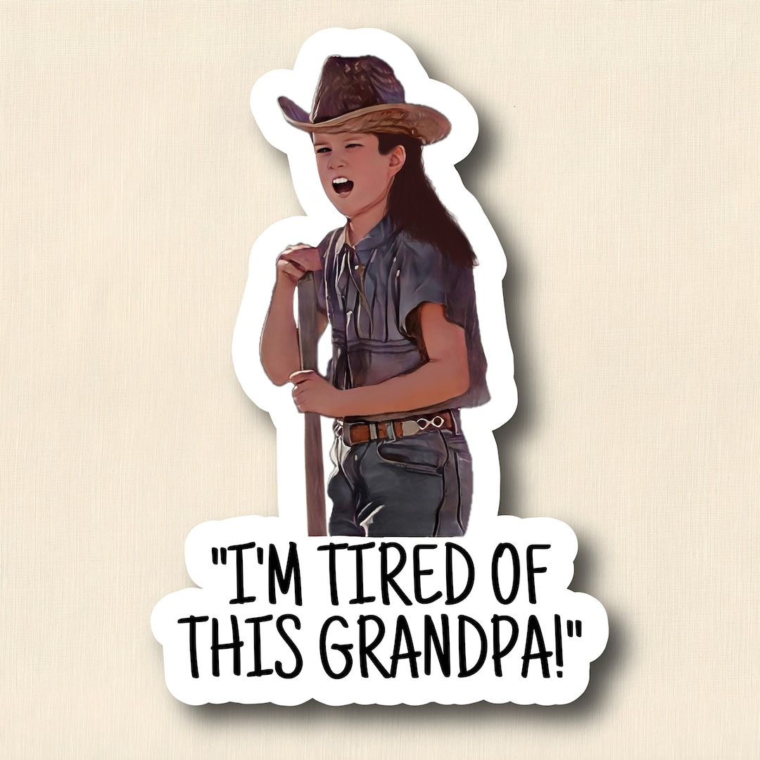 Im Tired of This Grandpa Holes Movie Kiss Cut Vinyl Water Bottle Laptop ...