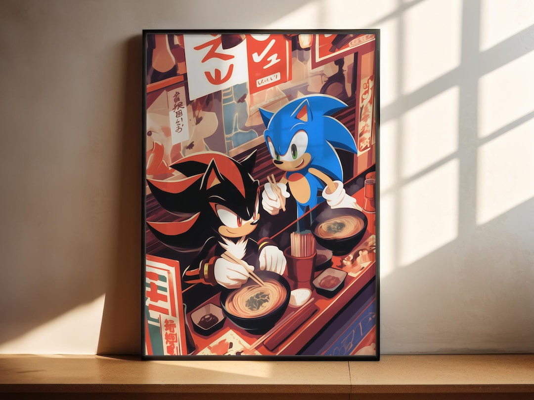 Sonic & Shadow Ramen! • Sonic the Hedgehog Inspired • Printable Wall ...