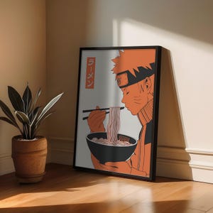 Naruto Ramen Noodle Print • Anime Style Art • Printable Wall Art ...