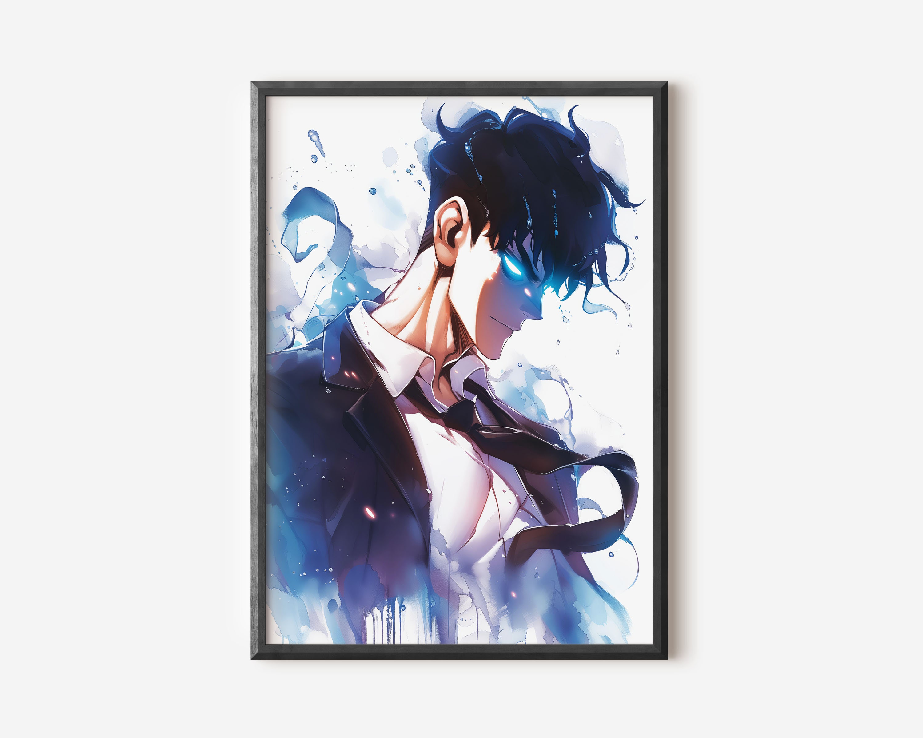 Sung Jin Woo, Solo Leveling Art Print | Printable Wall Art | Digital ...