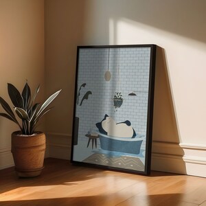 Snorlax #bathtub Series • Pokémon Style Art • Premium Poster • Anime ...