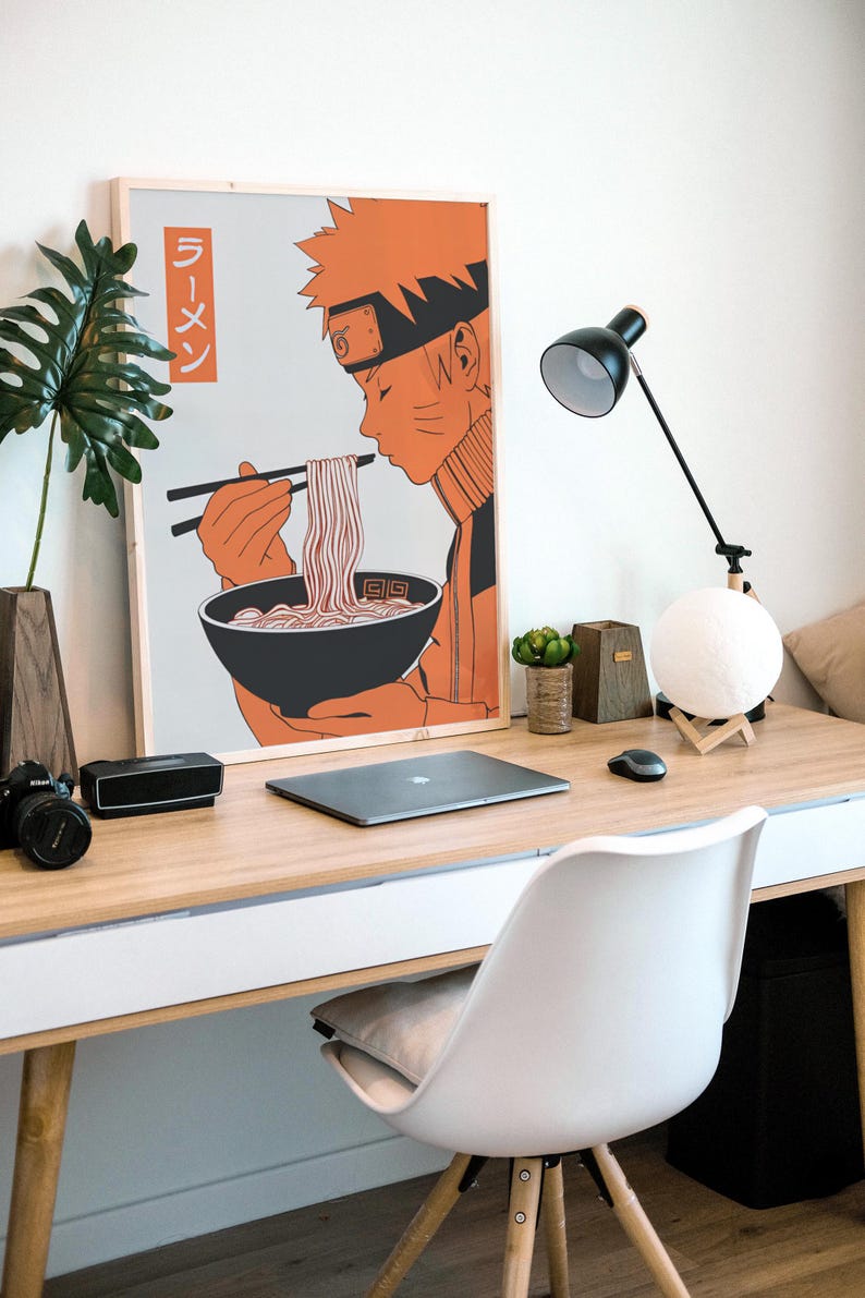 Naruto Ramen Noodle Print • Anime Style Art • Printable Wall Art ...
