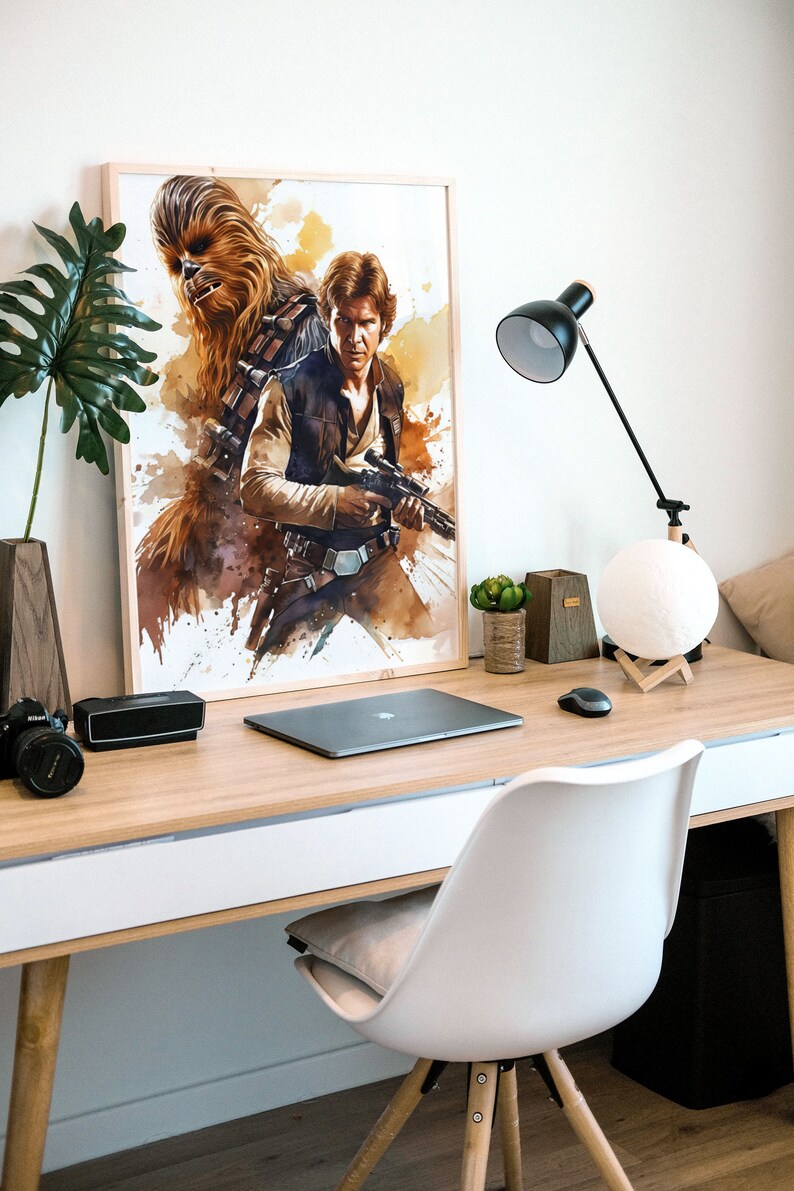 Han & Chewie, Star Wars Art Print Printable Wall Art Digital Download ...