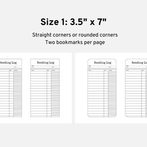 Printable Bookmark, Reading Log Bookmark, Book Tracker, Reading List ...