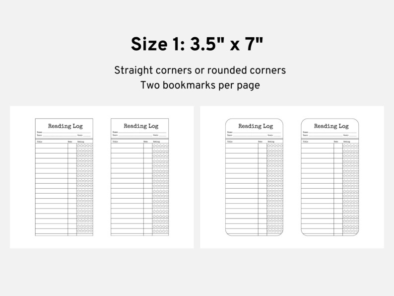 Printable Bookmark, Reading Log Bookmark, Book Tracker, Reading List ...