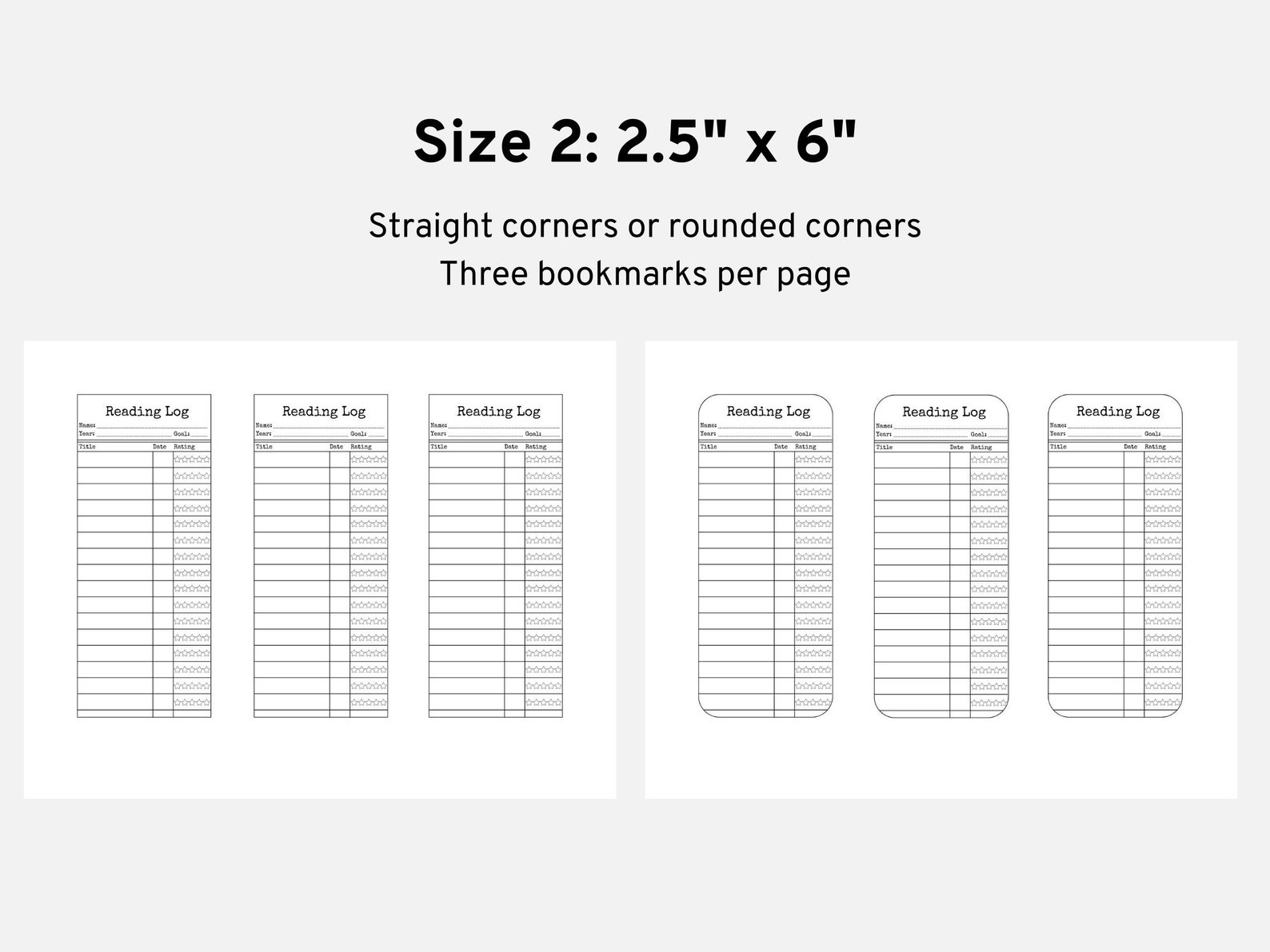 Printable Bookmark, Reading Log Bookmark, Book Tracker, Reading List ...