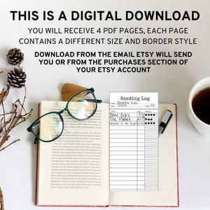 Printable Bookmark, Reading Log Bookmark, Book Tracker, Reading List ...