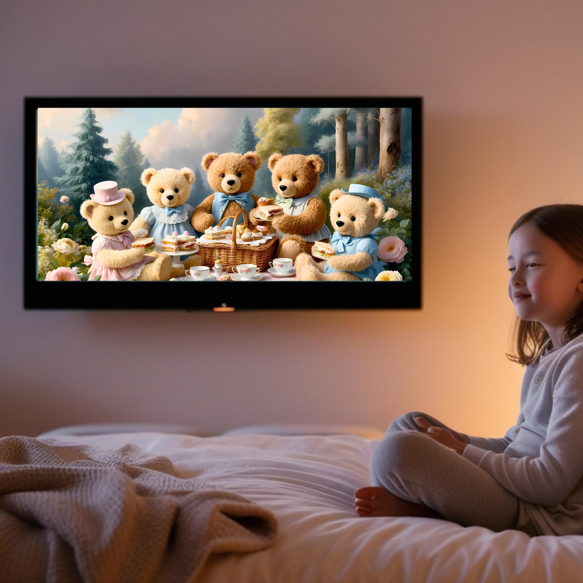Enchanting Teddy Bears' Picnic Tv Frame Art Samsung Digital Art. Teddy ...