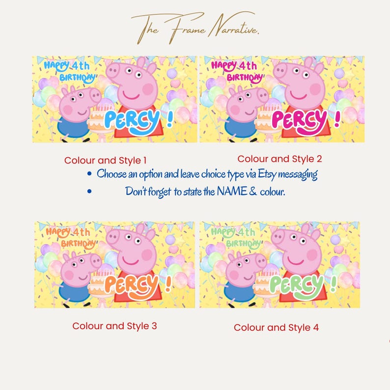 Personalized Peppa Pig TV Frame for Birthday Celebrations ...