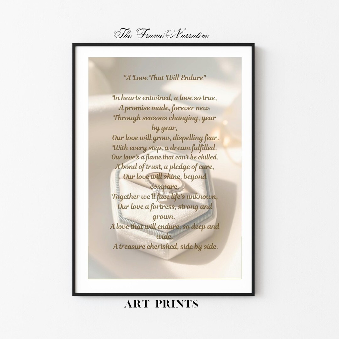 Eternal Love: A Poem of Commitment - Etsy