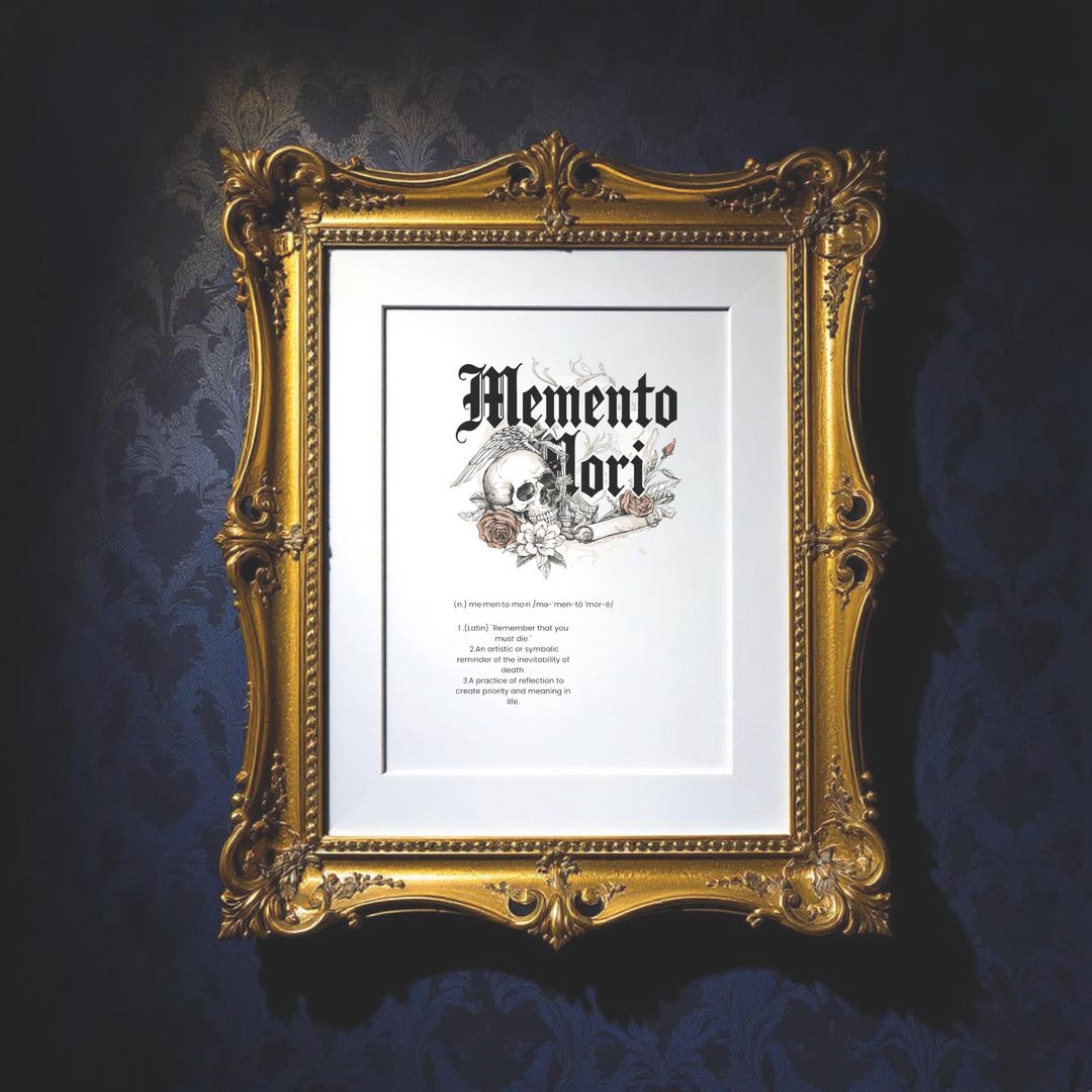 Memento Mori Definition Art Print | Dark Academia Gothic Decor (digital ...
