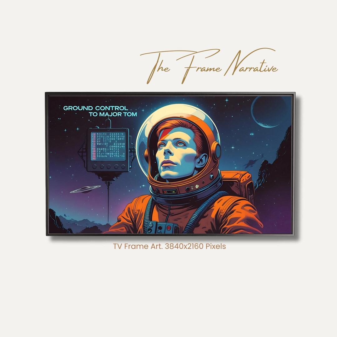 David Bowie Space Oddity Portrait - Digital Art for Samsung Frame TV ...