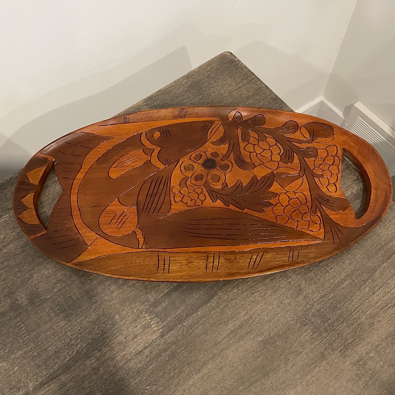 Carved Wood Tray - Etsy