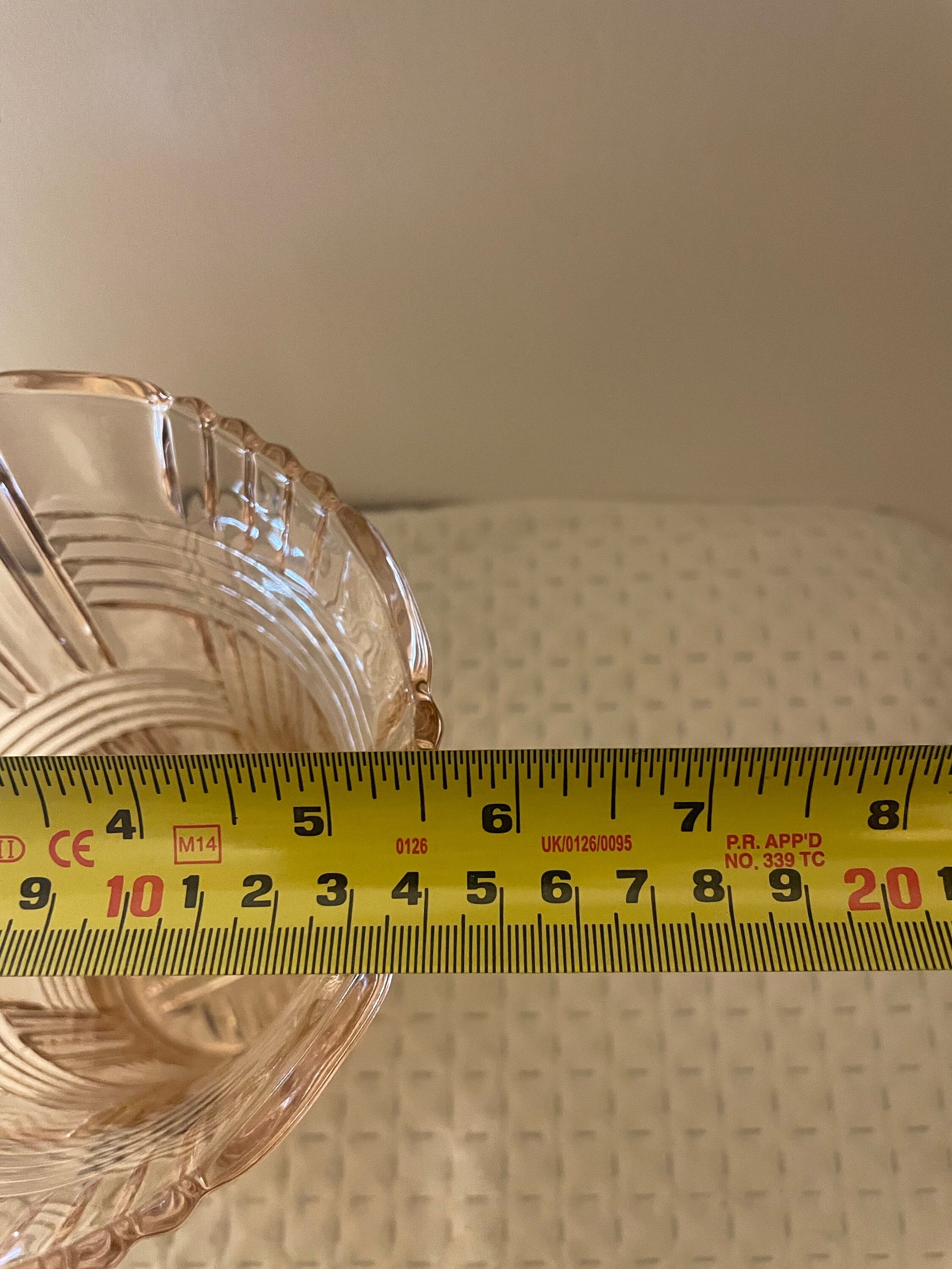 Pink Depression Glass Vase Basket Weave - Etsy