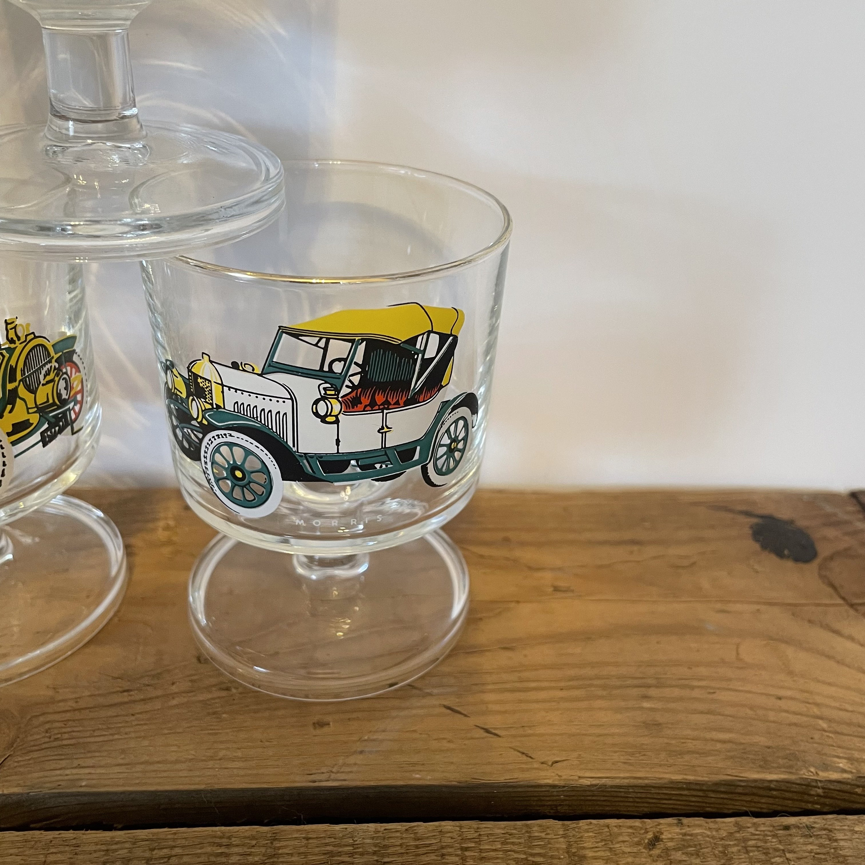 Set of 5 Vintage “antique Automobile” Glasses - Etsy