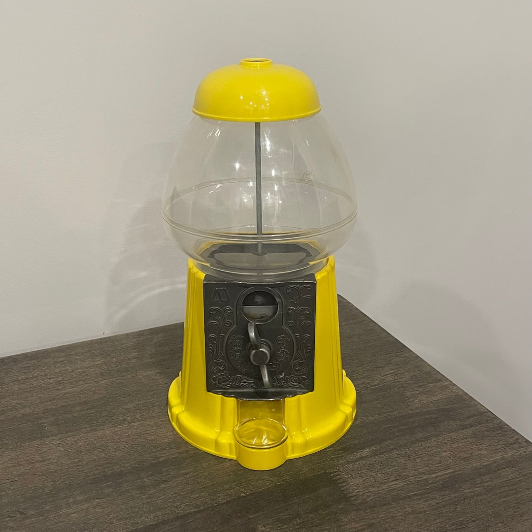 Vintage Yellow Gumball Machine - Etsy