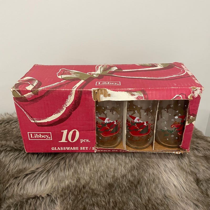 Christmas Glassware - Etsy