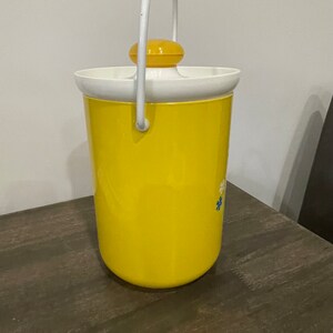 Vintage Kromex Ice Bucket Yellow - Etsy