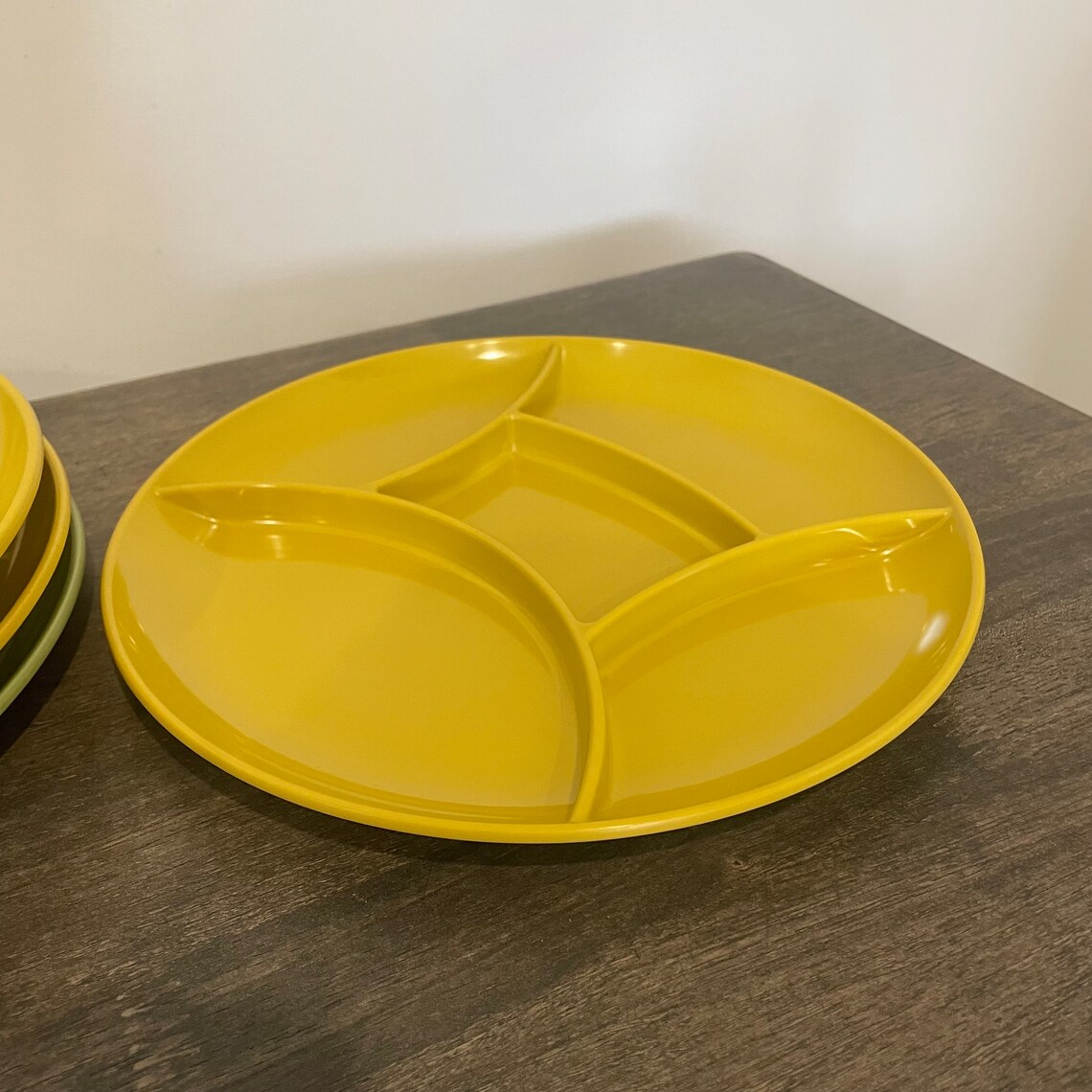 Set of 4 Vintage Melamine Divided Plates Cyanamid - Etsy