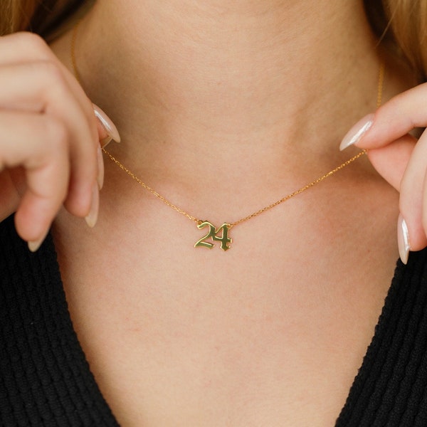 Number Necklace - Etsy