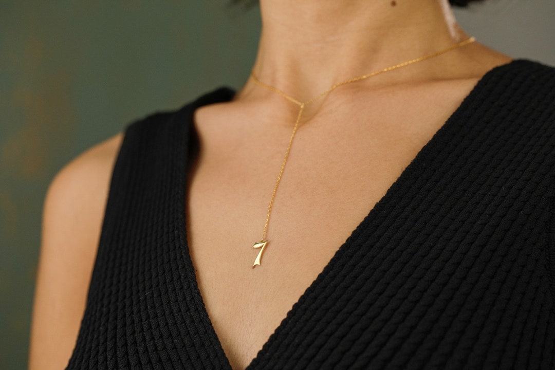 Number Necklace Custom Number Neclace Year Necklace Date Necklace ...