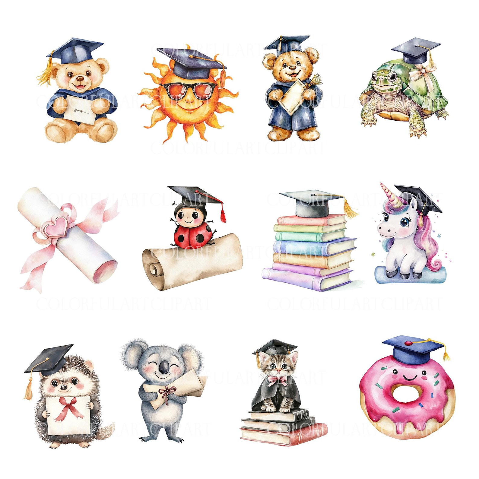 Graduation Animals Clipart, Graduation Animals PNG, Animals ...