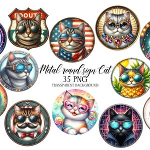 Cartoon Cat Clipart Bundle, Animal PNG Files (35 Files) - Etsy