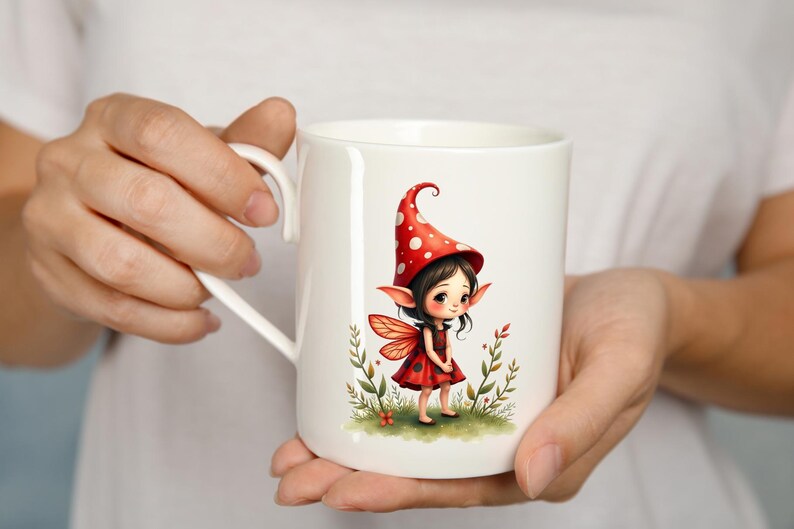 Cute Ladybug Elf Clipart, Elves PNG, Elf Illustrations PNG, Watercolor ...