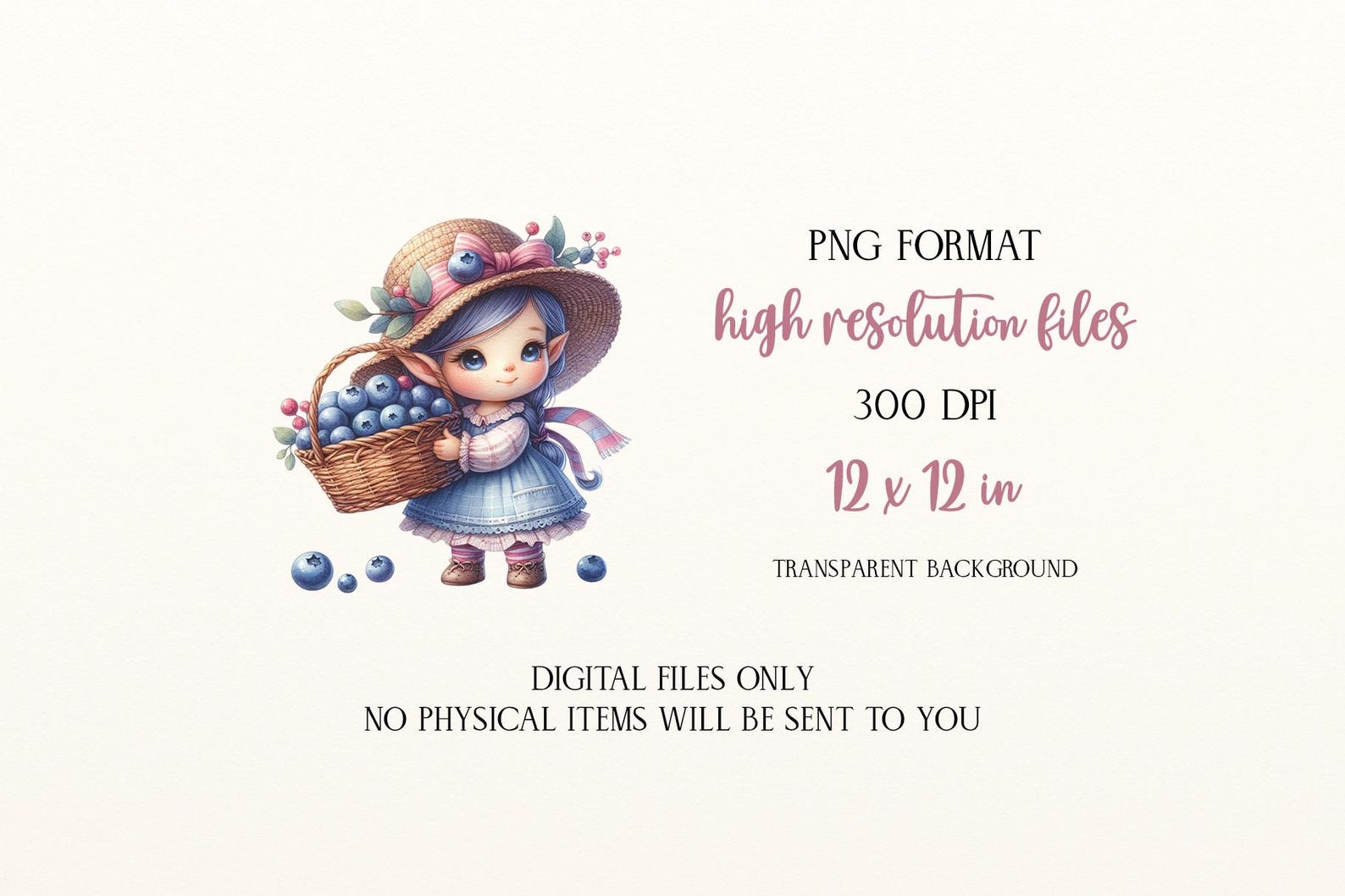 Cute Summer Elves Clipart, Elves PNG, Elf Illustrations PNG, Watercolor ...