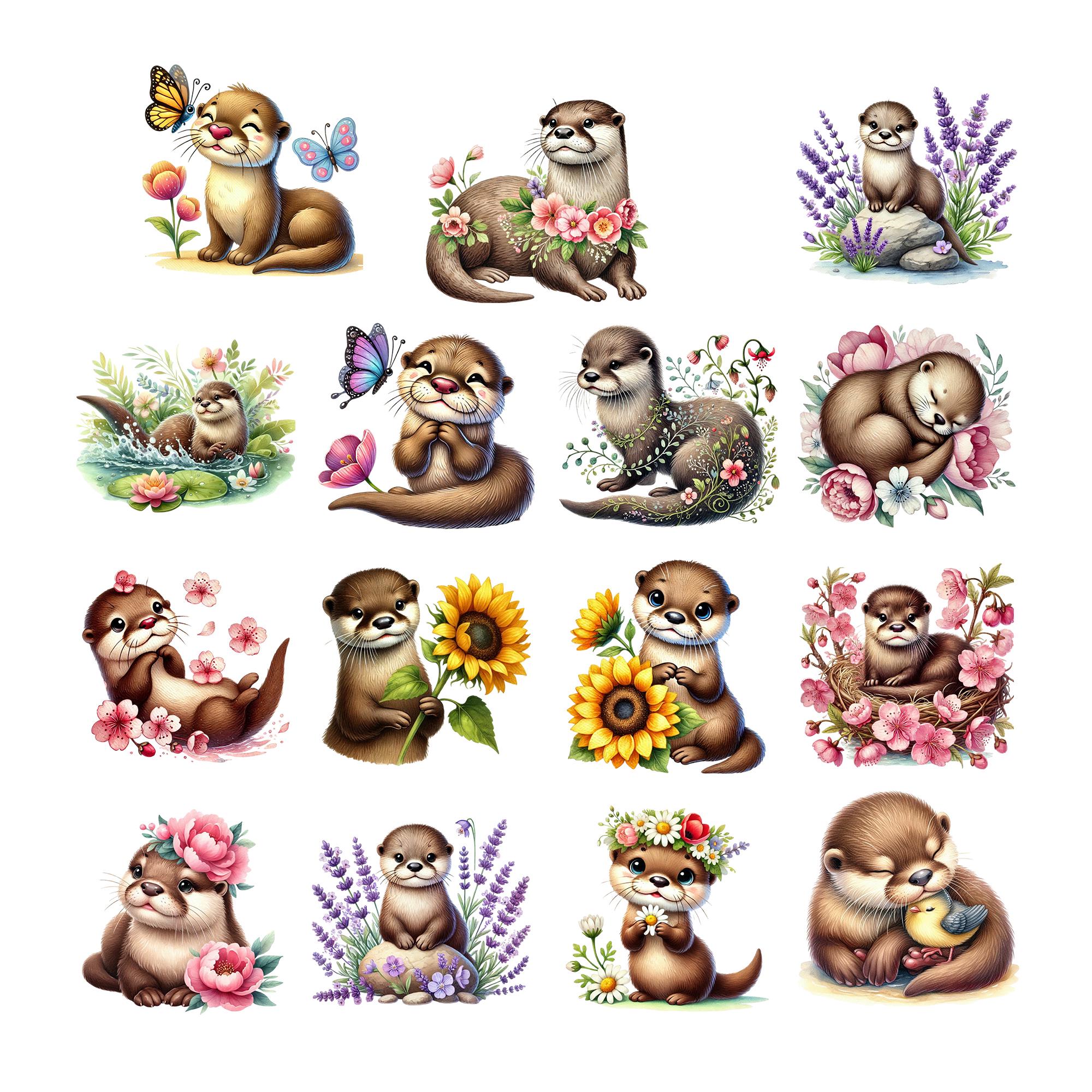 Cute Otter Clipart, Otter Life PNG, Animals Illustrations PNG ...