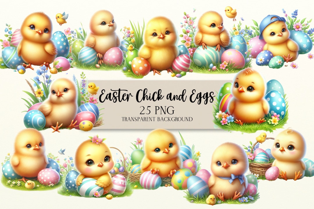 Easter Chick Png, Little Chicken Bundle, Cute Easter Chick Clipart ...