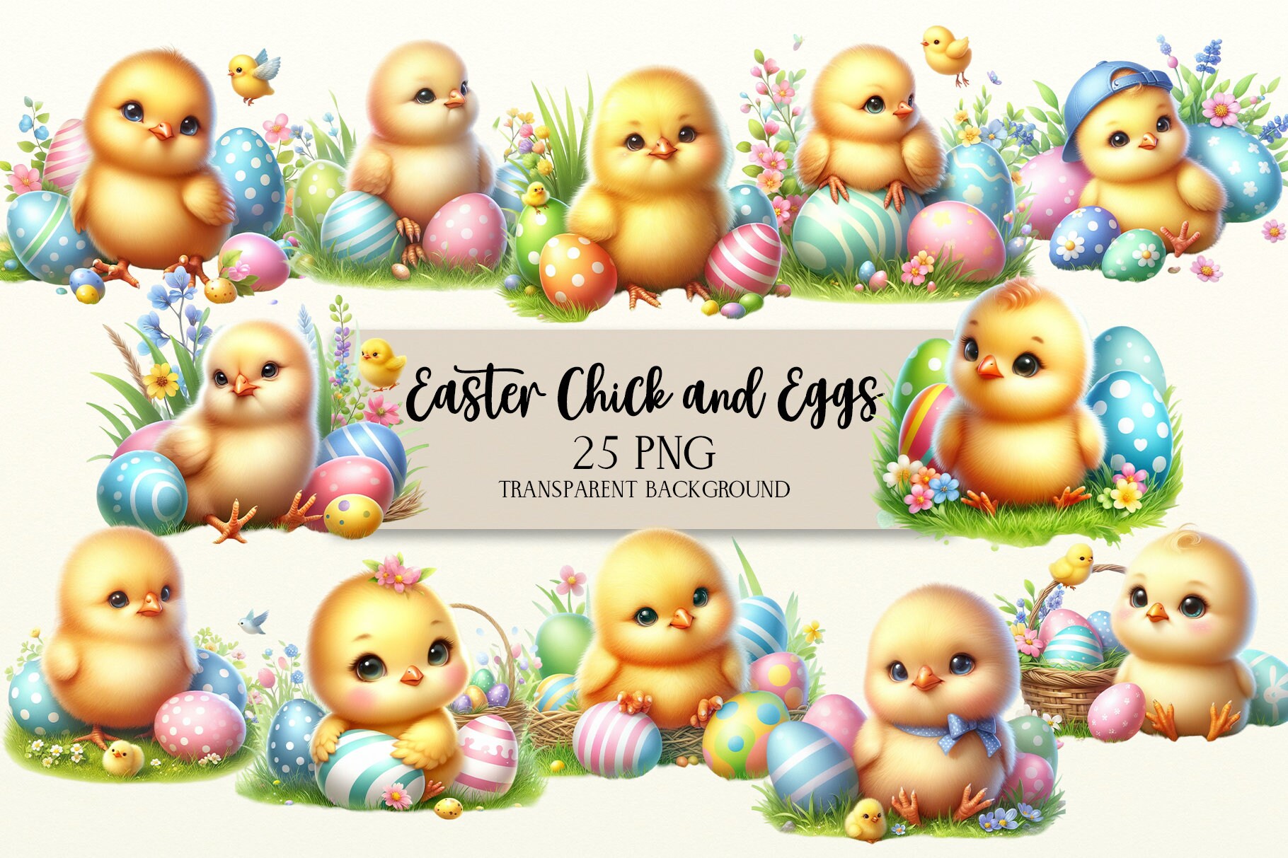 Easter Chick Png, Little Chicken Bundle, Cute Easter Chick Clipart ...