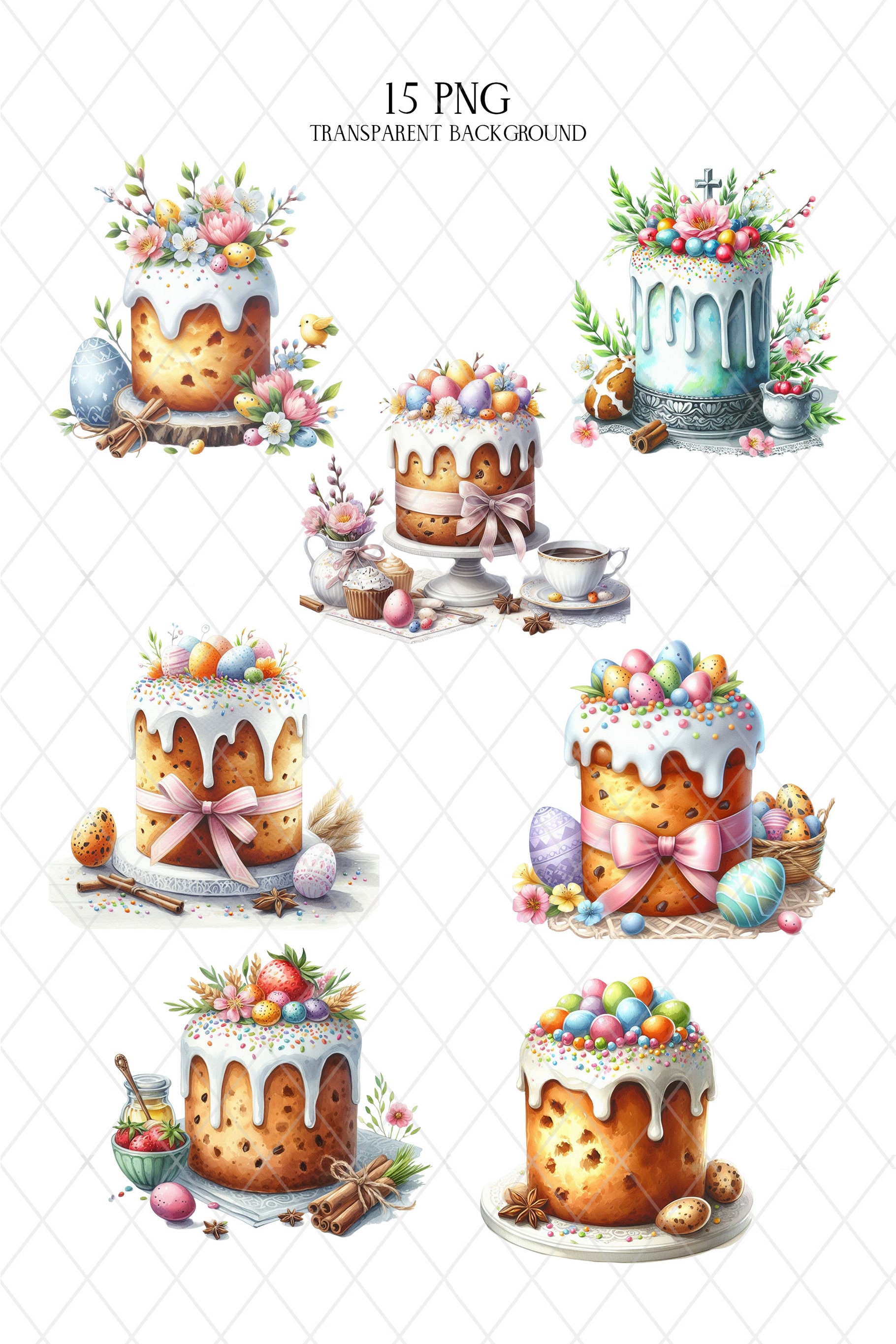 Easter Cake Clipart, Baking Clipart, Easter Cake Png, Cute Dessert ...