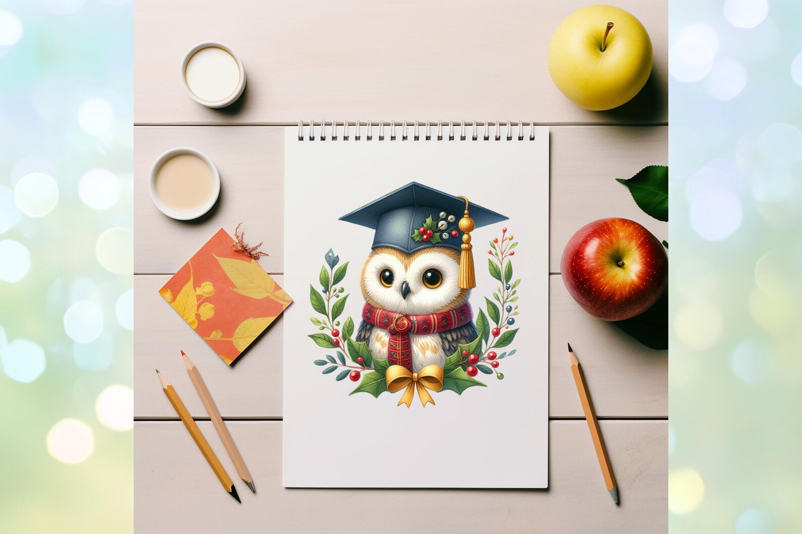 Cute Graduation Owl Clipart, Graduation Animals PNG, Watercolor Cartoon ...