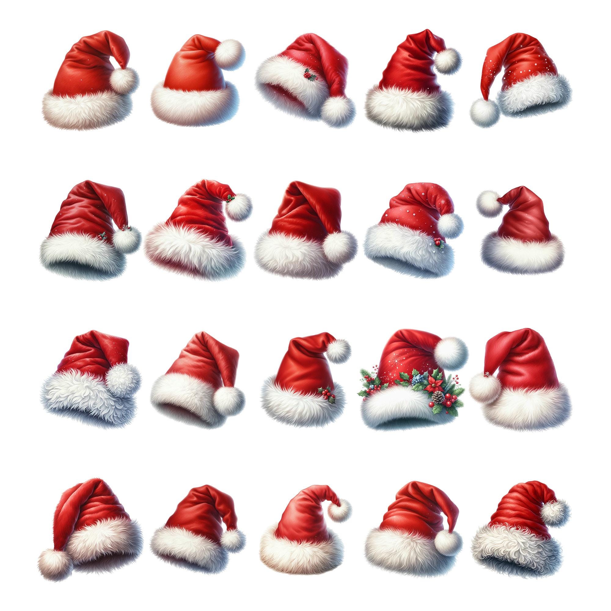 Christmas Santa Hat Clipart, Christmas Santa Hat PNG, Xmas Hat Clipart ...