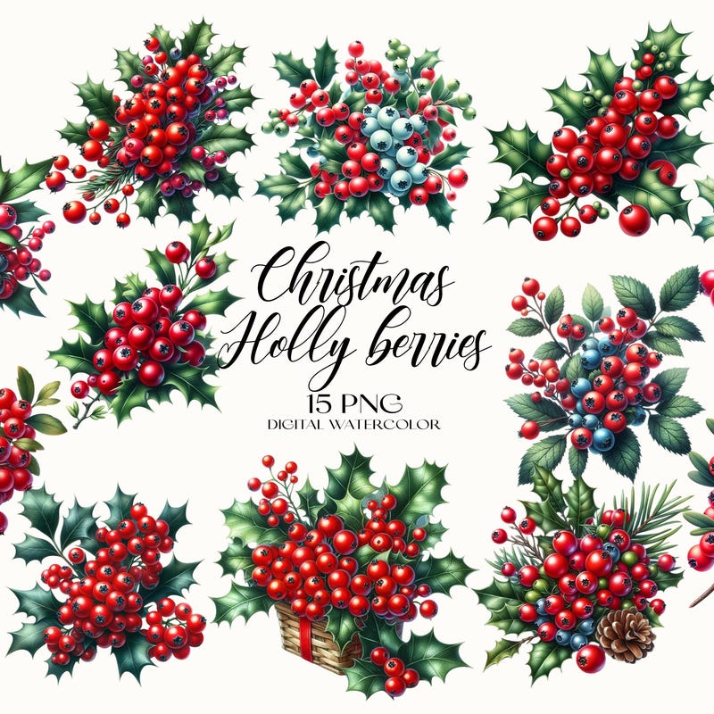 Holly Decorations - Etsy