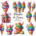 Rainbow Ice Cream Clipart, Cute Rainbow Ice Cream PNG, Present Clipart ...