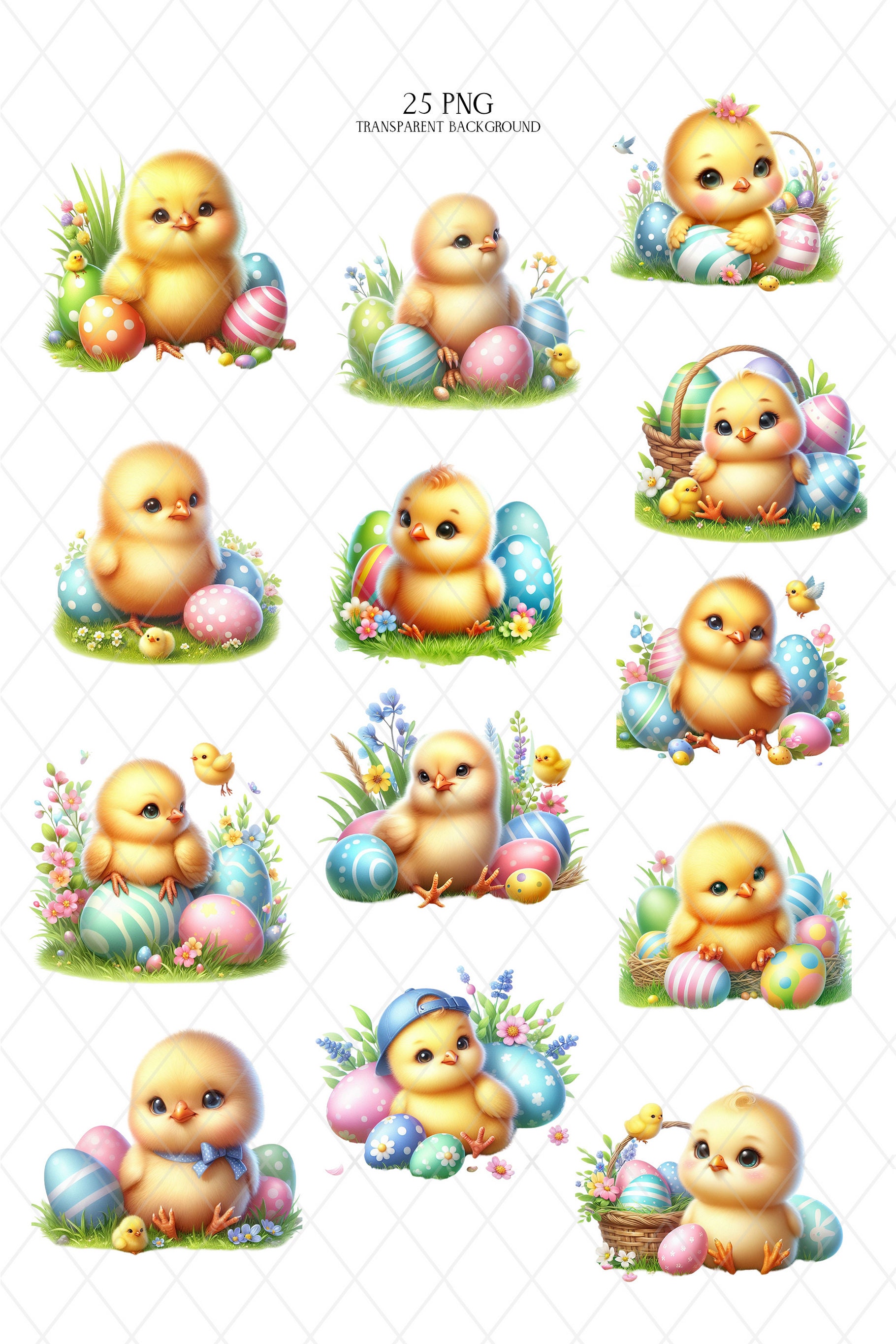 Easter Chick Png, Little Chicken Bundle, Cute Easter Chick Clipart ...