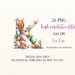 Watercolor Easter Alphabet Clipart: Bunny & Eggs PNG (digital Download ...