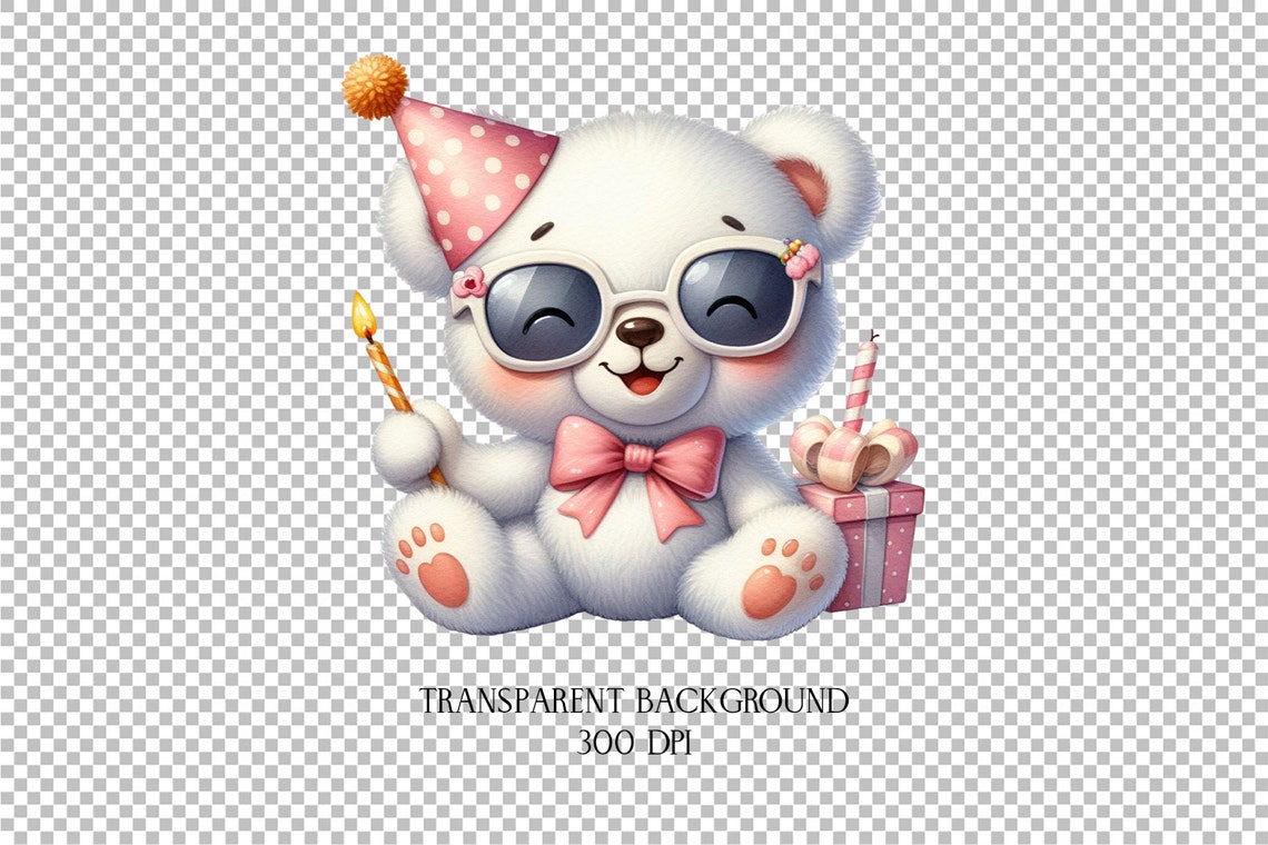 Birthday Teddy Bear Clipart, Happy Birthday Teddy Bear PNG, Cartoon ...