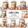 Watercolour Easter Cupcake Clipart, Transparent PNG, Pastel Easter ...