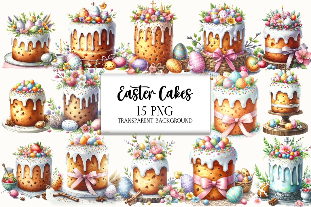 Easter Cake Clipart, Baking Clipart, Easter Cake Png, Cute Dessert ...