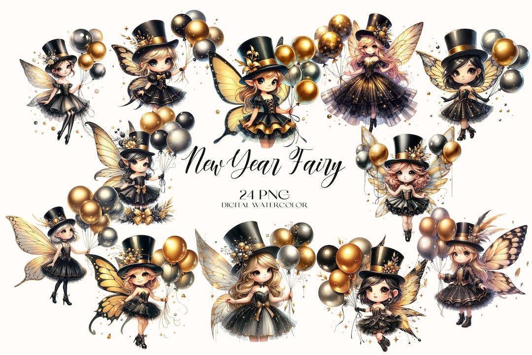 New Year Fairy Clipart, Christmas Fairy PNG, Xmas Fairy Clipart ...