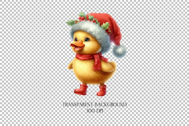 Christmas Duck Clipart, Christmas Cute Duck PNG, Cartoon Duck Clipart ...