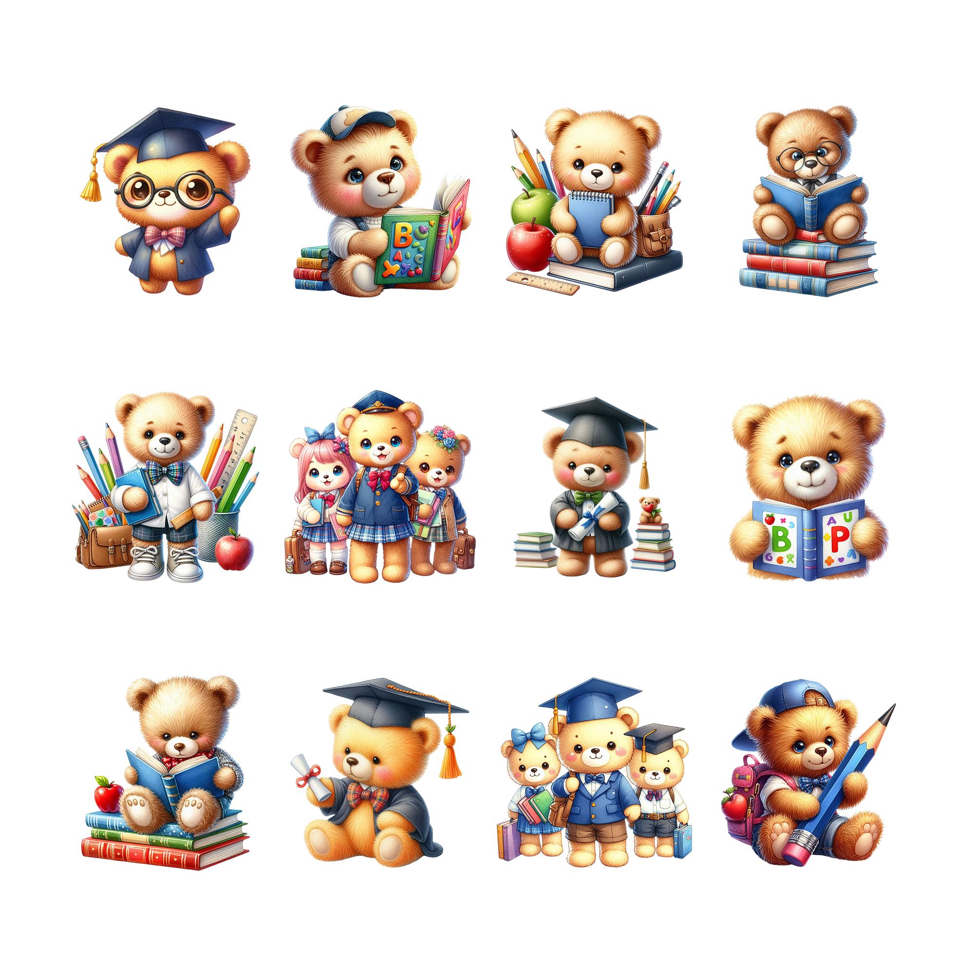 Cute Teddy Bear Clipart, Teddy Bear PNG, Animals Illustrations PNG ...