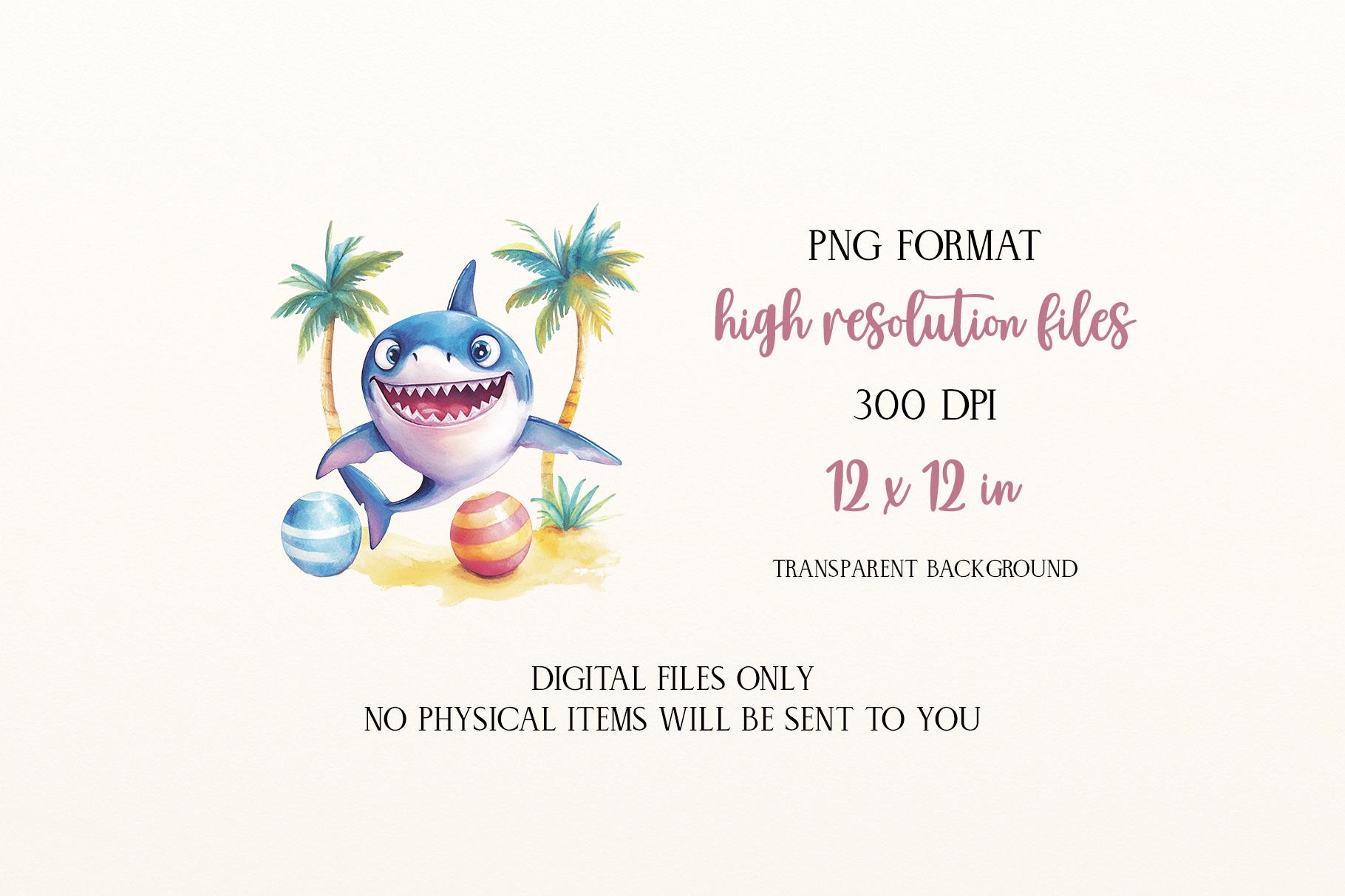 Watercolor Shark Clipart, Ocean Animals PNG (digital Download) - Etsy