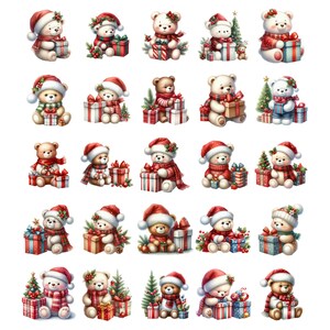Christmas Bear Clipart, Christmas Bear PNG, Cartoon Bear Clipart ...