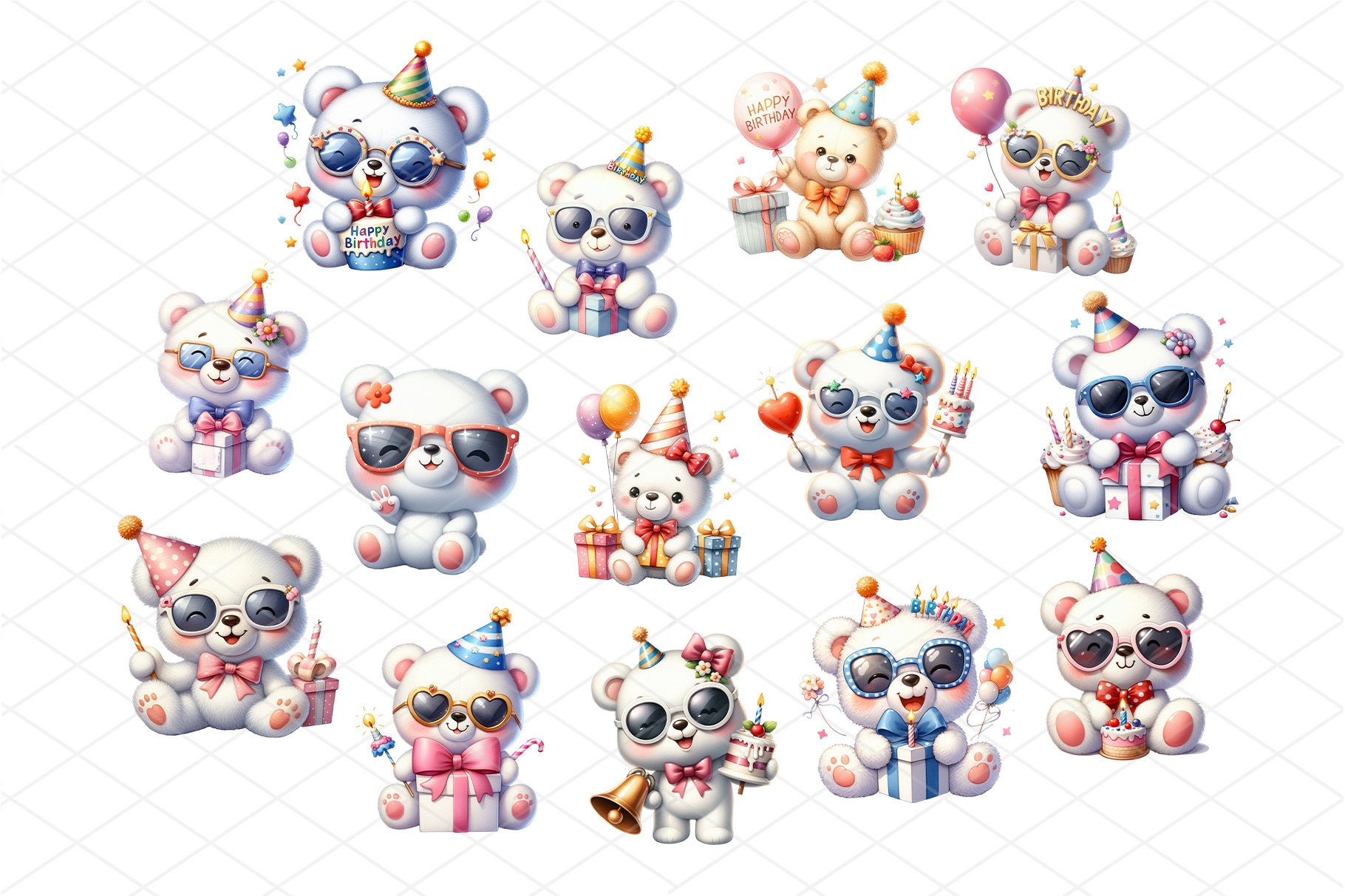 Birthday Teddy Bear Clipart, Happy Birthday Teddy Bear PNG, Cartoon ...