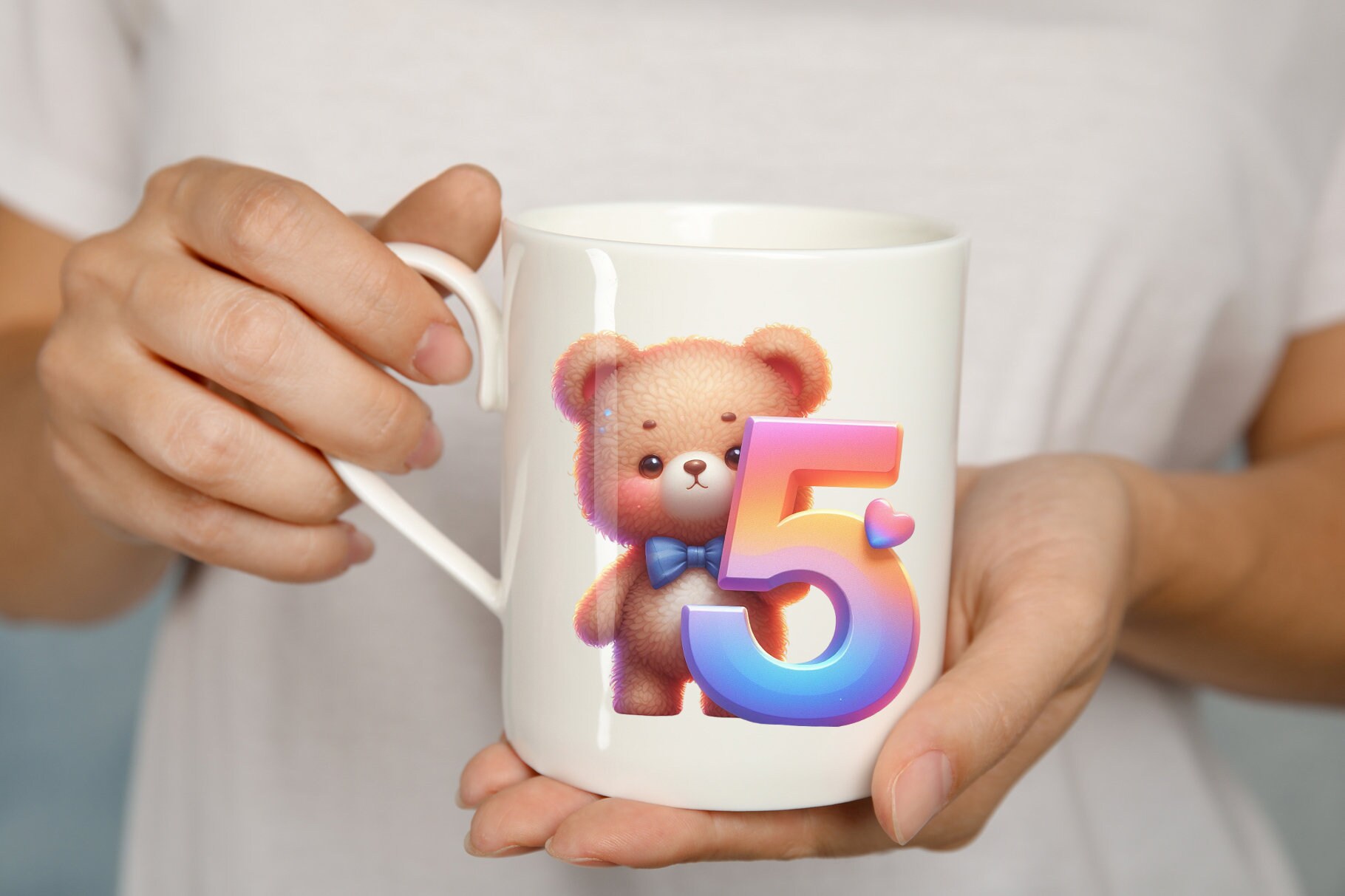 Teddy Bear Rainbow Alphabet Clipart: 36 PNG Letters & Numbers (digital ...