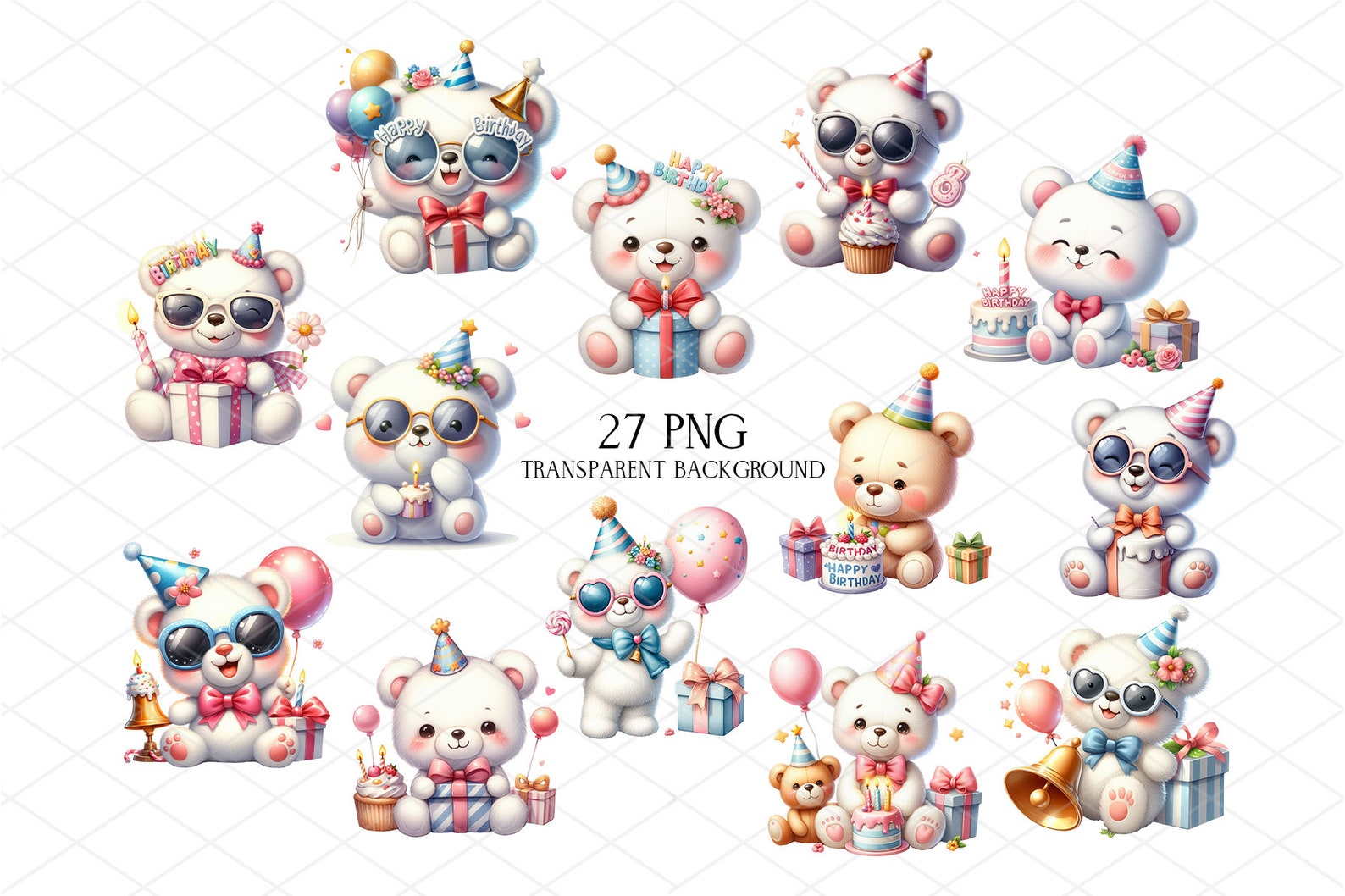 Birthday Teddy Bear Clipart, Happy Birthday Teddy Bear PNG, Cartoon ...